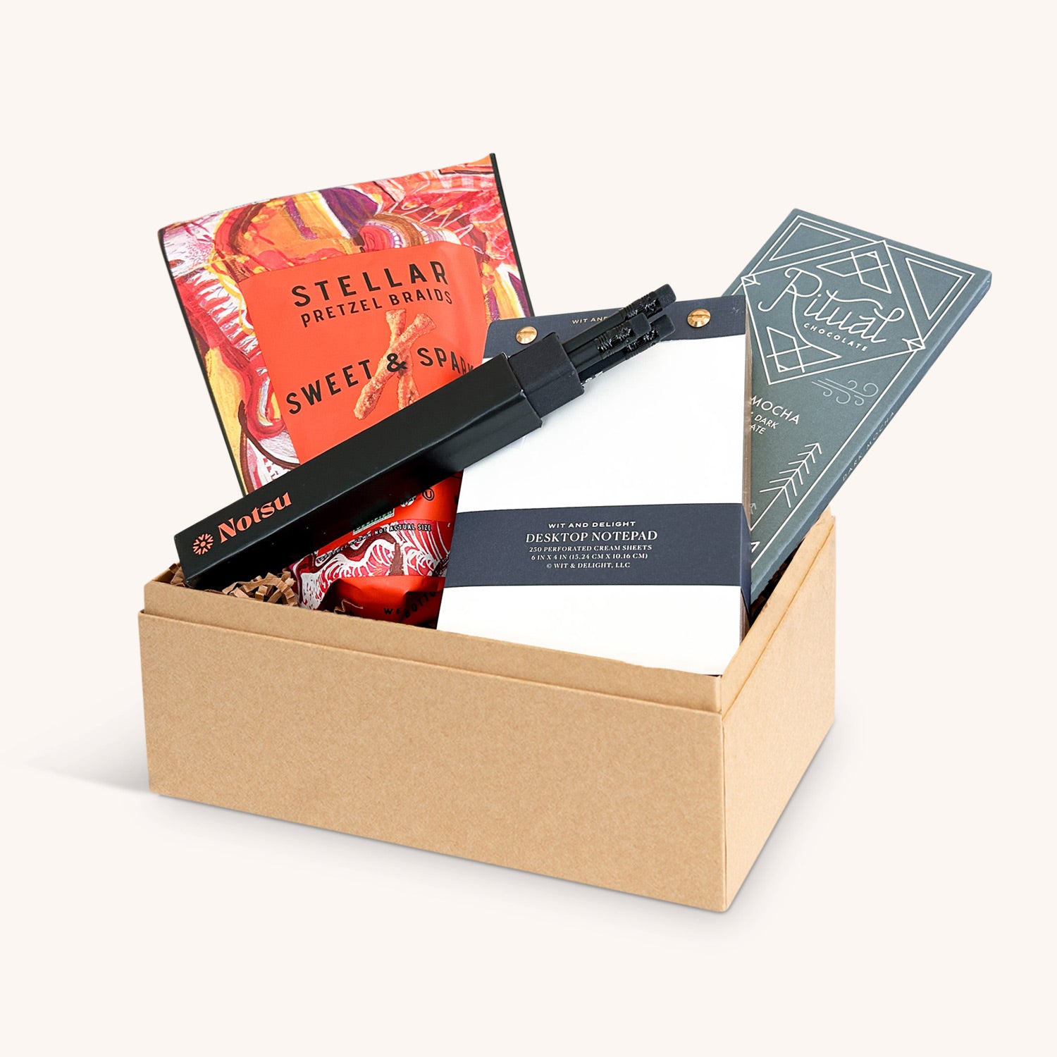 Snack & Scribble Gift Box | Food Gift Baskets | Bestowe Gifting